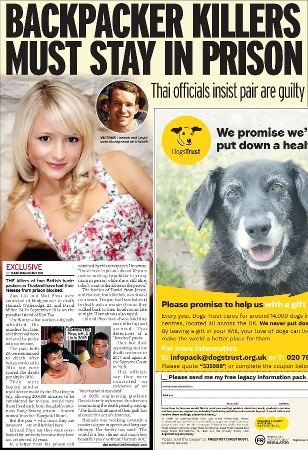 BACKPACKER KILLERS MUST STAY IN PRISON - PressReader