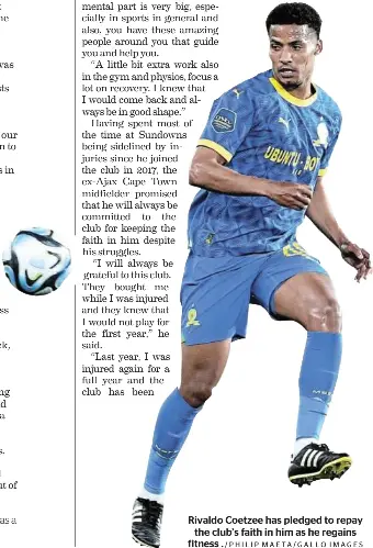 Coetzee grateful Sundowns have kept faith in him - PressReader
