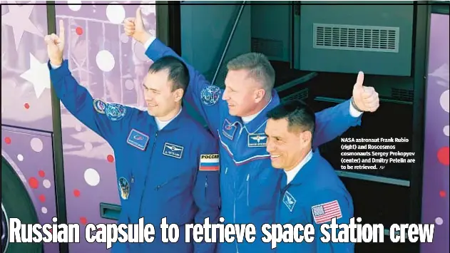 Russian capsule to retrieve space station crew - PressReader