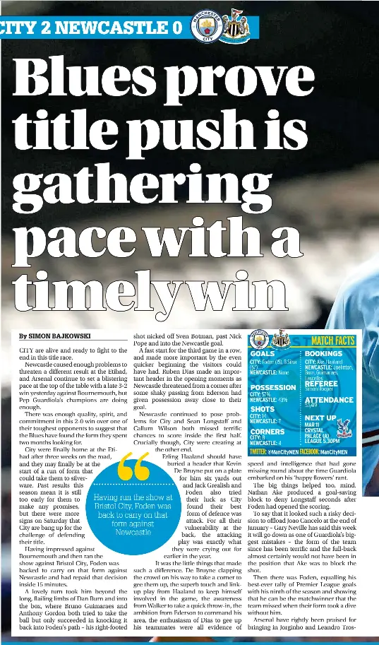 Blues prove title push is gathering pace with a timely win - PressReader