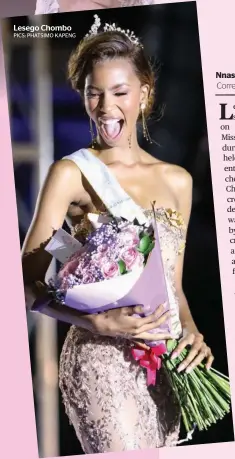 Lesego Chombo wears P150k Miss Botswana crown - PressReader