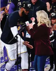 Lebron James downplays reported rift with Jeanie Buss - PressReader