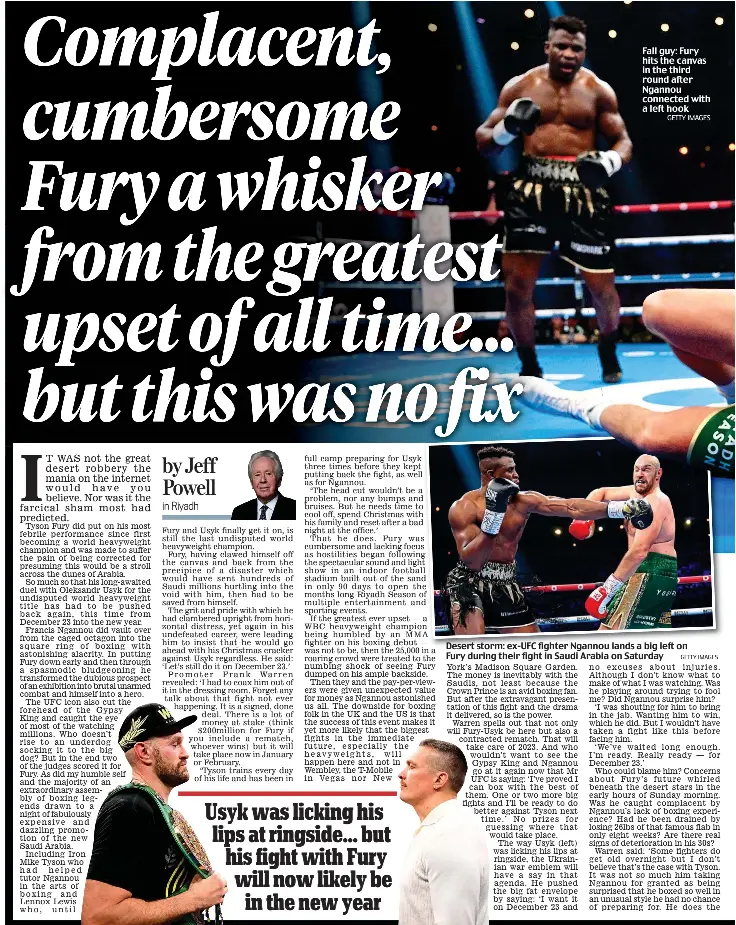 Complacent, cumbersome Fury a whisker from the greatest upset of all ...