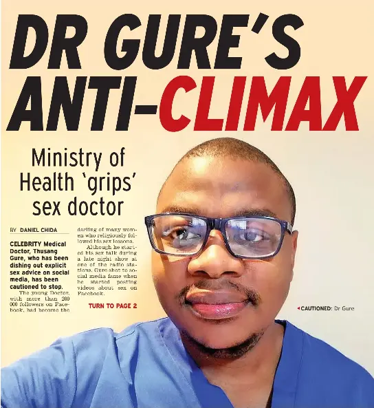 DR GURE’S ANTI- CLIMAX - PressReader