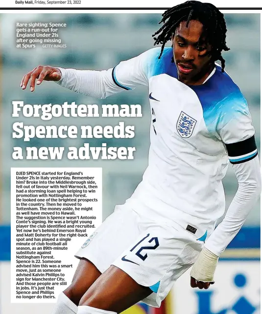 Forgotten man Spence needs a new adviser - PressReader