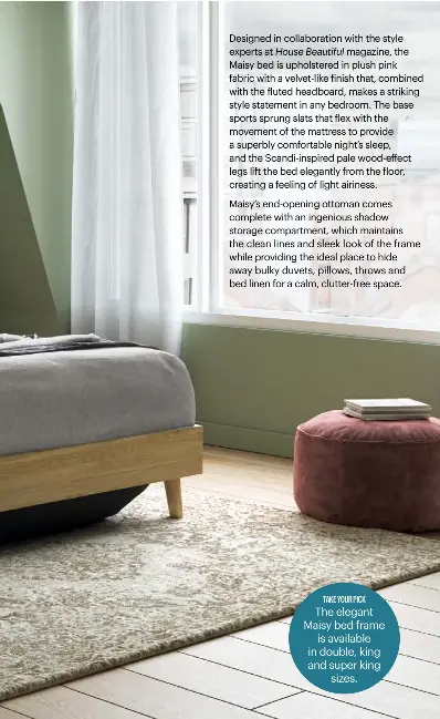 Maisy upholstered ottoman bed frame store