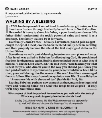 WALKING BY A BLESSING - PressReader