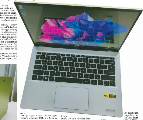 The Acer Swift Go 14 is a 14” laptop that’s powerful yet affordable. It ...