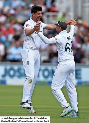 Tongue laps up the glory with debut wicket haul - PressReader