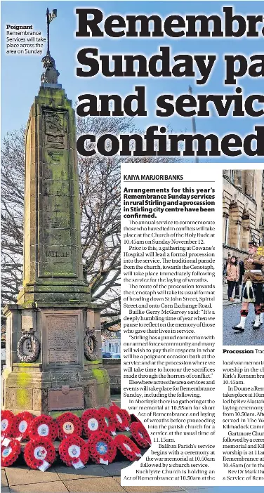 Remembranc­e Sunday parade and service details confirmed - PressReader