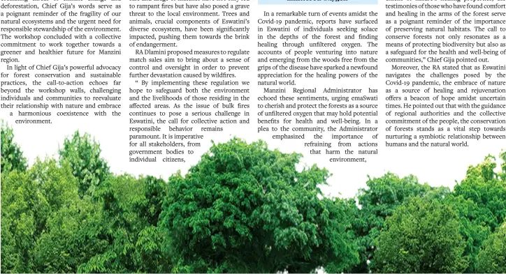 Our existence entirely depends on trees — Chief Gija - PressReader