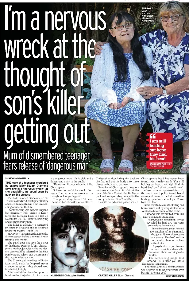 I’m a nervous wreck at the thought of son’s killer getting out ...