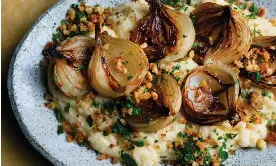 Nigel Slater’s recipes for roast onions with polenta, and cheese and onion tart - PressReader