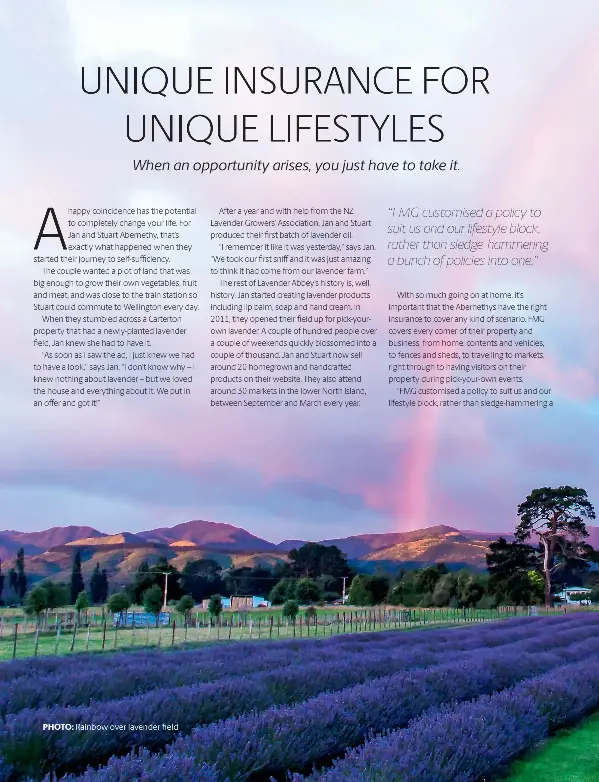 UNIQUE INSURANCE FOR UNIQUE LIFESTYLES - PressReader