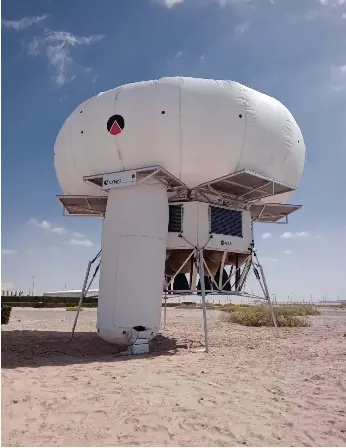 Prototype inflatable lunar habitat goes on display at Abu Dhabi ...
