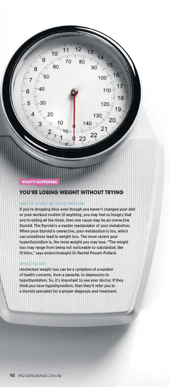 YOU’RE LOSING WEIGHT WITHOUT TRYING - PressReader