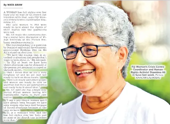 Abortion stigma Patriarchi­es not ready to talk - Ali - PressReader