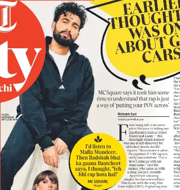 I EARLIER, RAP THOUGHT WAS ONLY ABOUT GIRLS, CARS... - PressReader