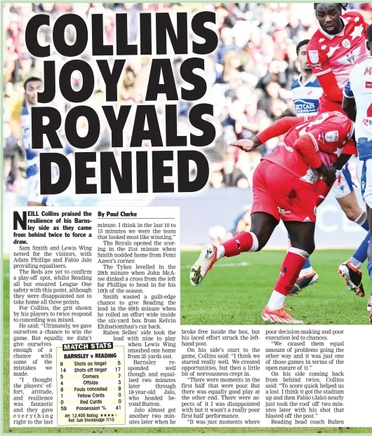 COLLINS JOY AS ROYALS DENIED - PressReader