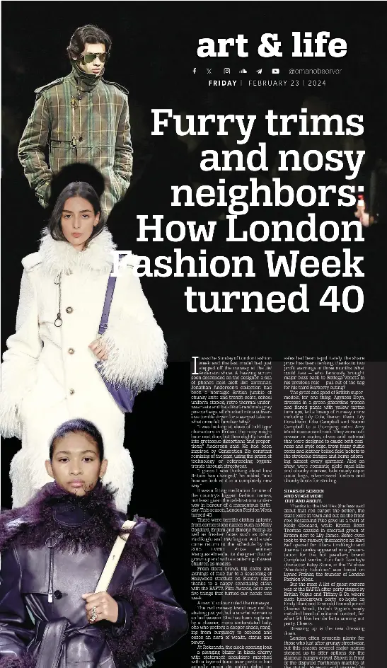 Furry trims and nosy neighbors: How London Fashion Week turned 40 - PressReader