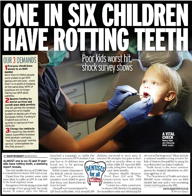 ONE IN SIX CHILDREN HAVE ROTTING TEETH - PressReader