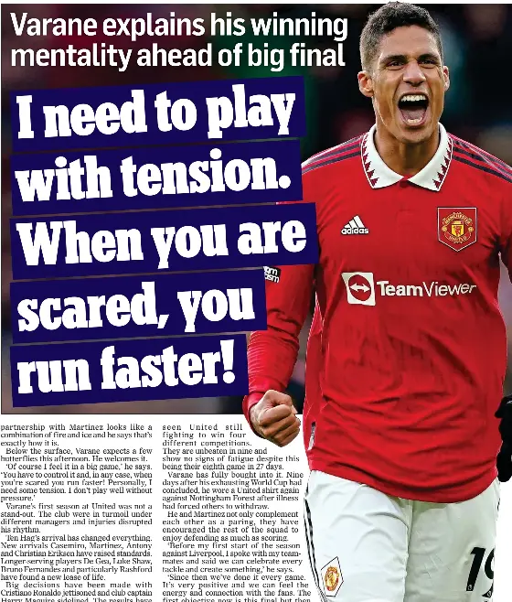 I need to play with tension. When you are scared, you run faster! - PressReader