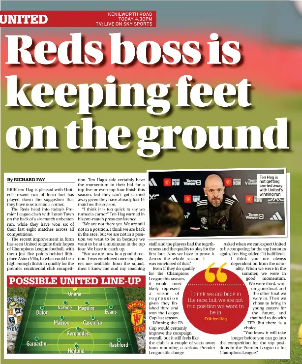 Reds boss is keeping feet on the ground - PressReader