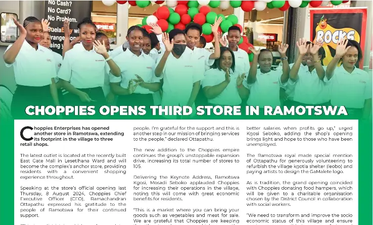 CHOPPIES OPENS THIRD STORE IN RAMOTSWA - PressReader