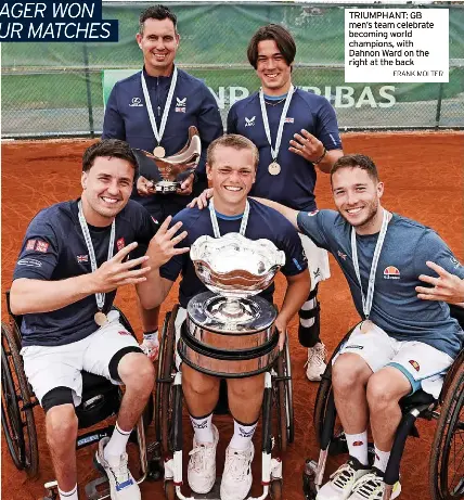 Top of the world! Ward plays vital role in team cup triumph - PressReader