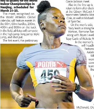 Jackson to compete at World Indoor qualifying meet - PressReader