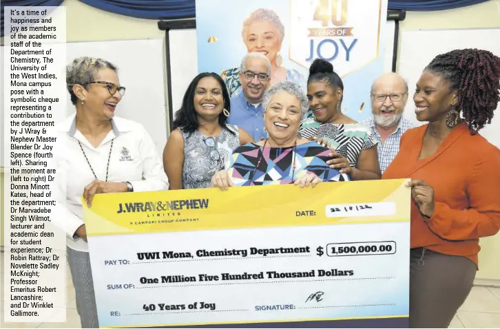 Mona High, UWI profit from ‘Joy 40’ gifts - PressReader