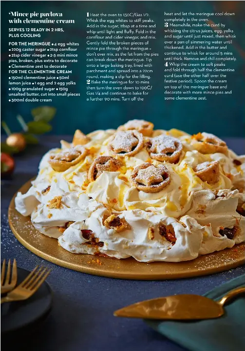 Mince pie pavlova with clementine cream - PressReader