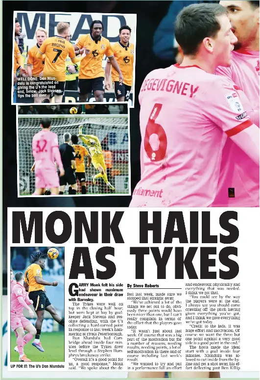 MONK HAILS SPIRITED U’S AS TYKES LACK PUNCH SPIRITED U’S LACK PUNCH - PressReader