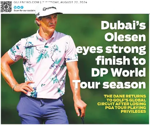 Dubai’s Olesen eyes strong finish to DP World Tour season - PressReader