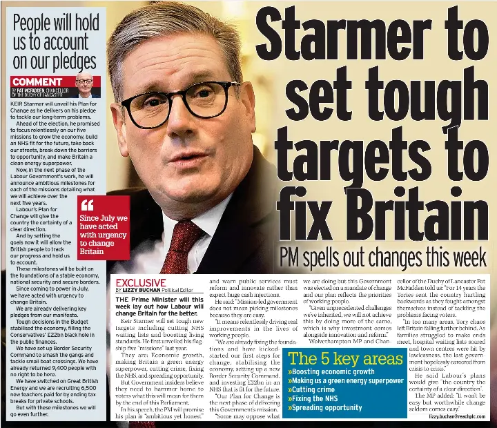 Starmer to set tough targets to fix Britain - PressReader