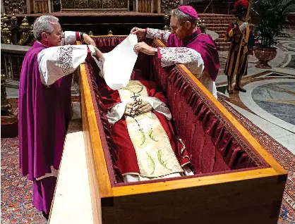 Three coffins to bury a Pope - PressReader