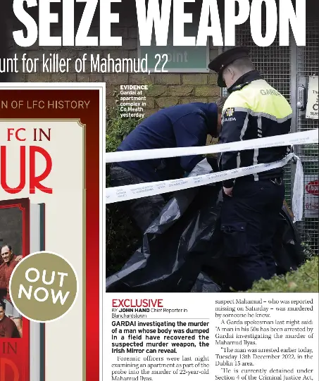 CARPET BODY PROBE COPS SEIZE WEAPON - PressReader