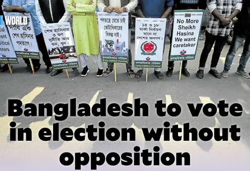 Bangladesh to vote in election without opposition - PressReader