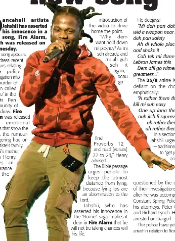 Jahshii asserts innocence in new song - PressReader