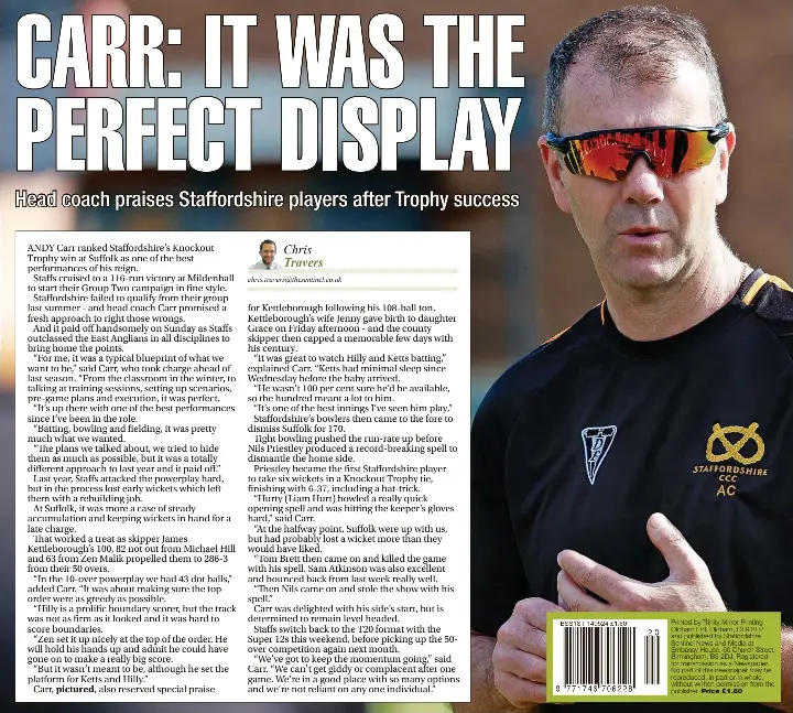 CARR: IT WAS THE PERFECT DISPLAY - PressReader