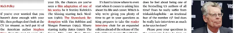 Post your questions for Stephen King - PressReader