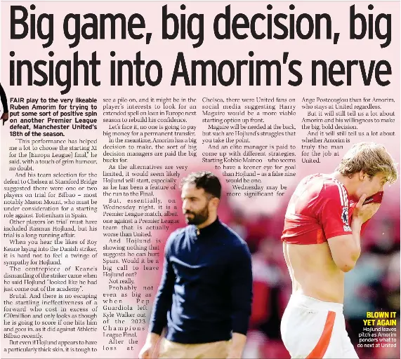 Big game, big decision, big insight into Amorim’s nerve - PressReader