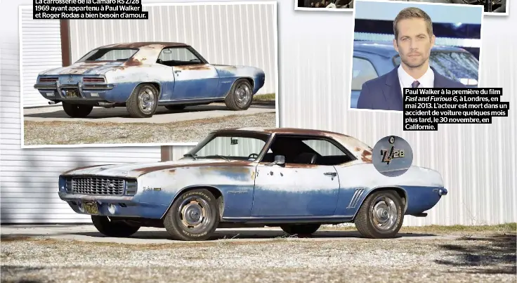 La Camaro RS Z/28 1969 de Paul Walker à l’encan - PressReader