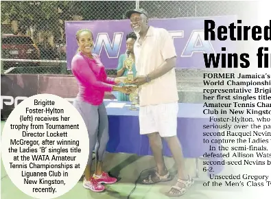 Retired hurdler Foster-hylton wins first tennis title - PressReader