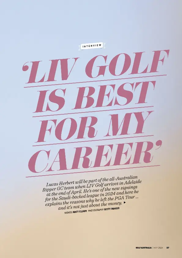 'LIV GOLF IS BEST FOR MY CAREER' - PressReader