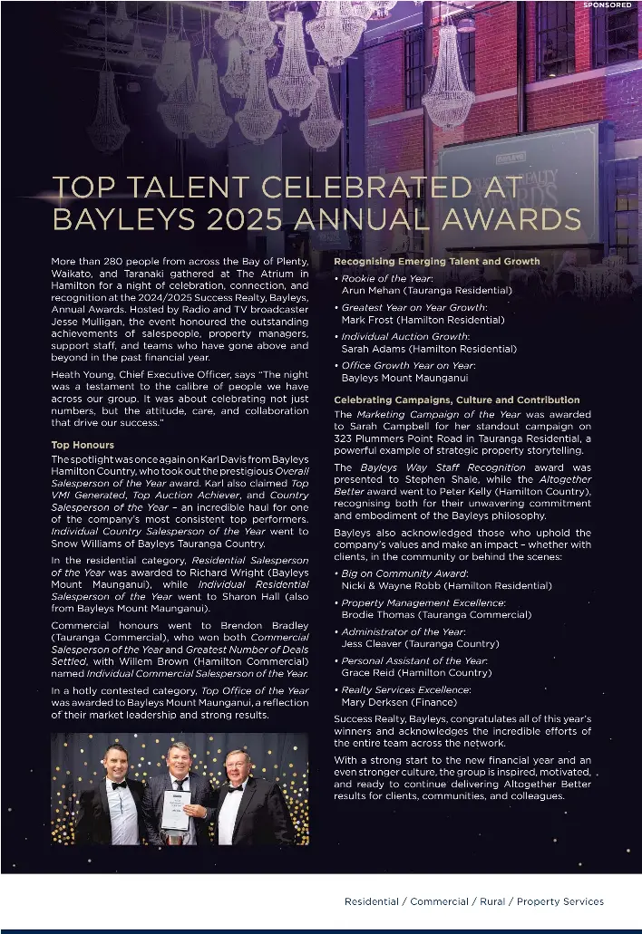TOP TALENT CELEBRATED AT BAYLEYS 2025 ANNUAL AWARDS - PressReader