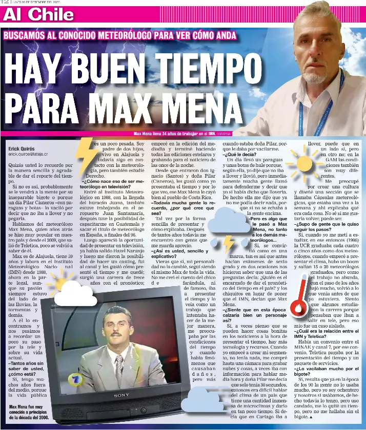 HAY BUEN TIEMPO PARA MAX MENA - PressReader