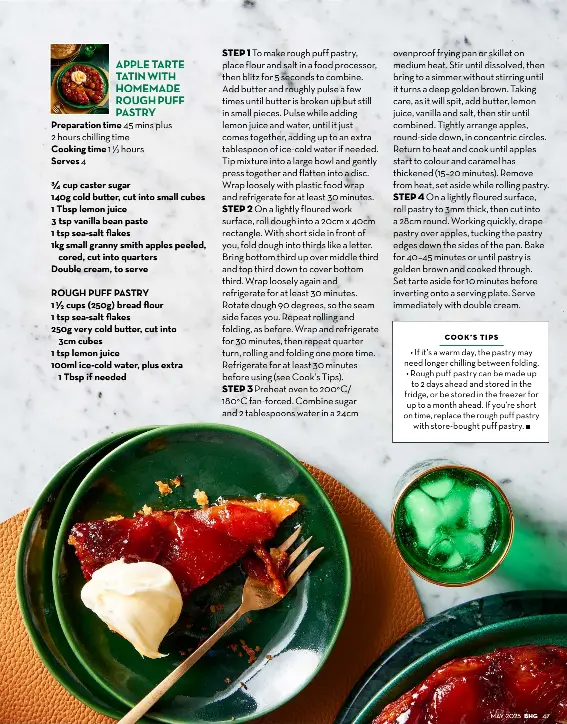 APPLE TARTE TATIN WITH HOMEMADE ROUGH PUFF PASTRY - PressReader