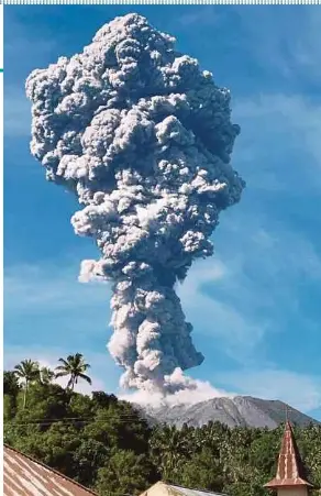 INDONESIA’S MOUNT IBU ERUPTS, SPEWS ASH - PressReader