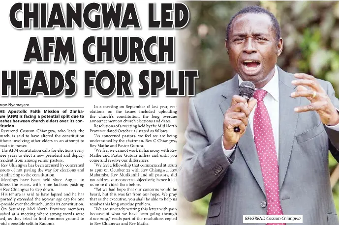 CHIANGWA LED AFM CHURCH HEADS FOR SPLIT - PressReader